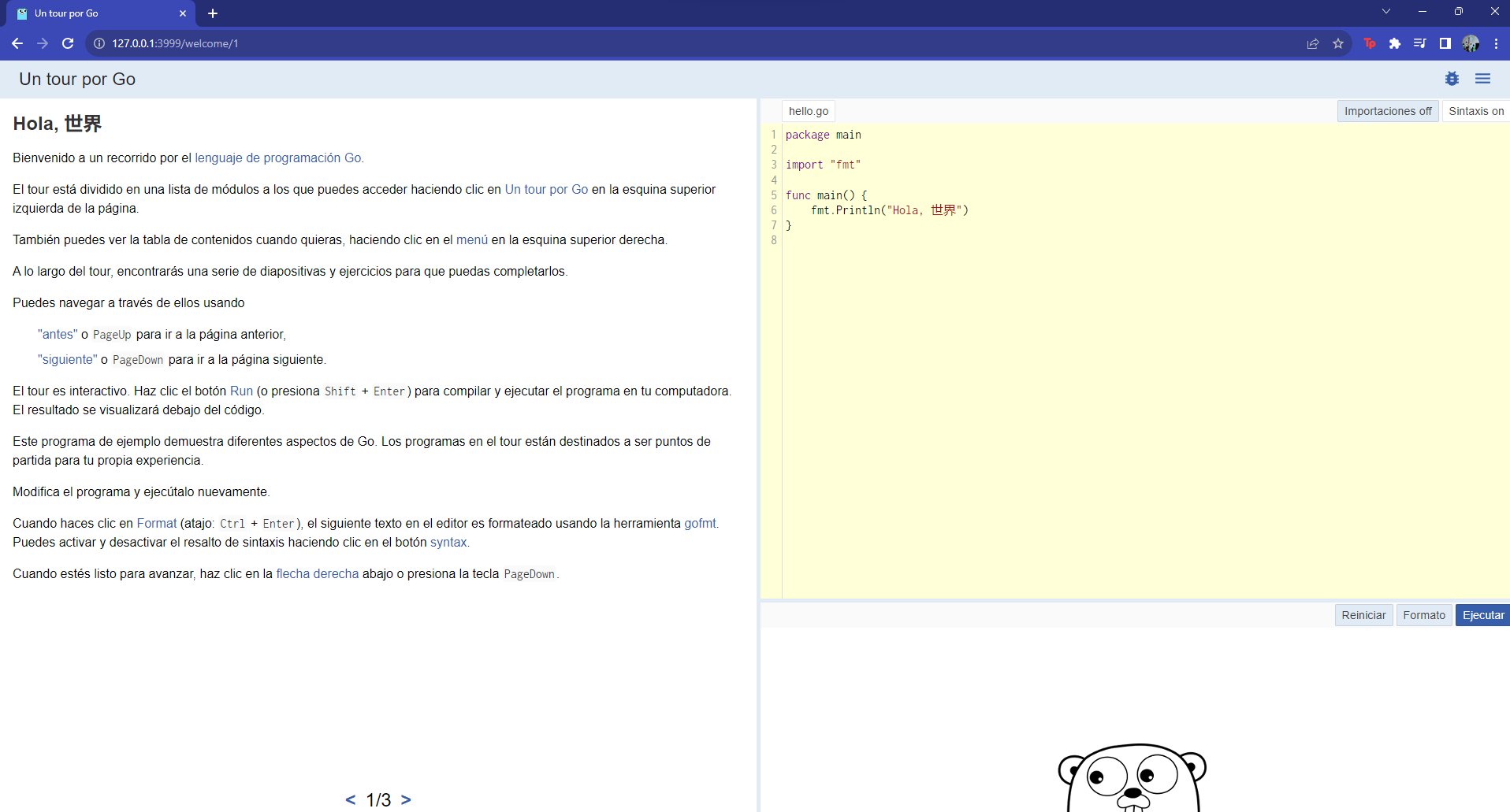 El tour de Go ahora en Español – Gophers LATAM